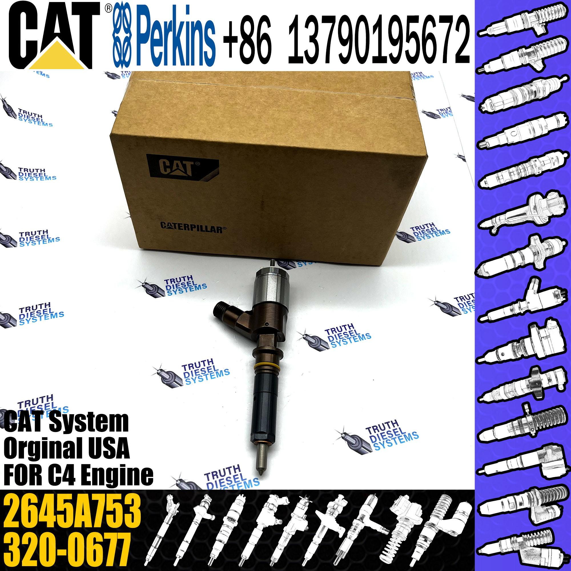 Inyector de combustible diesel 326-4700 3264700 32F61-00062 32F6100062 ...
